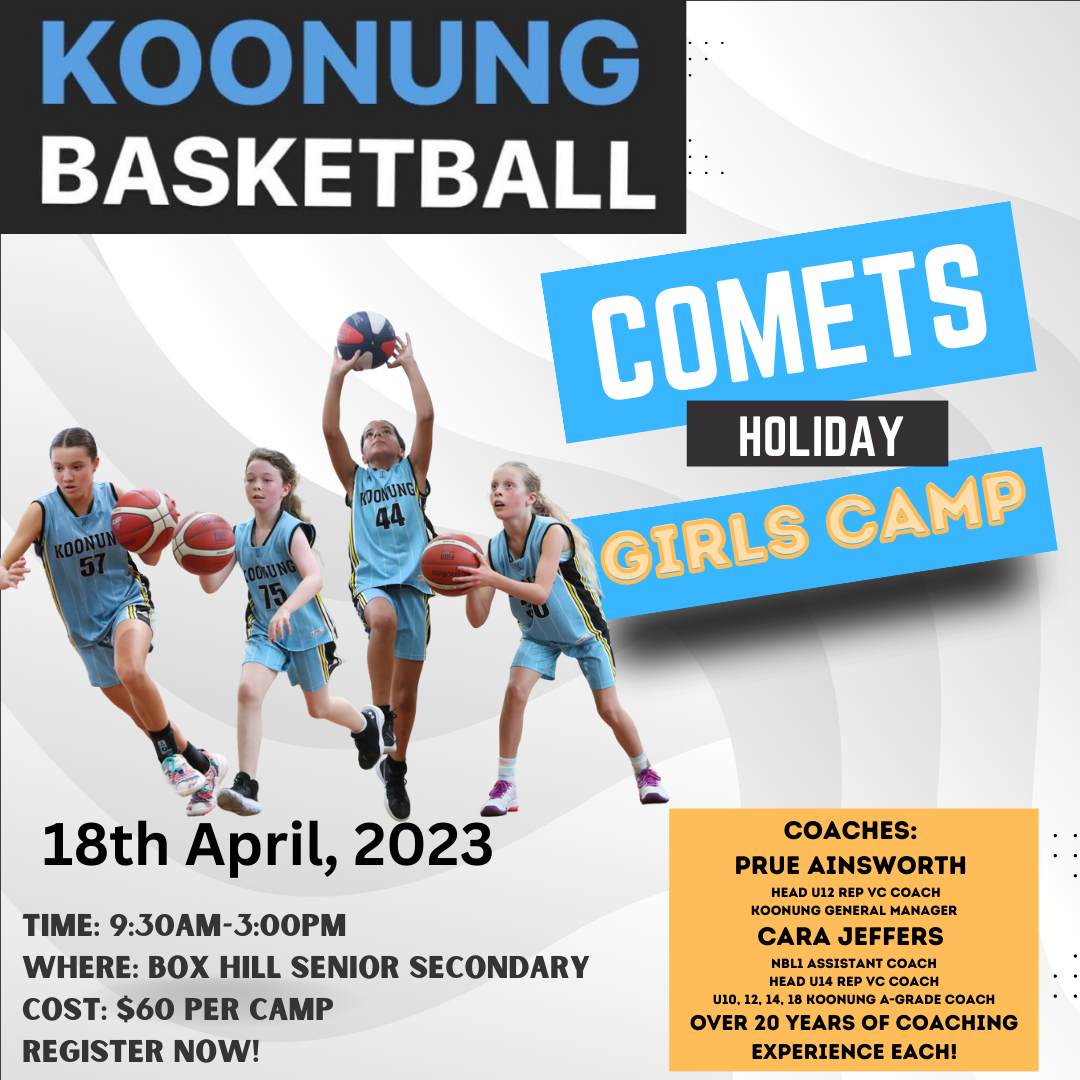 April School Holiday Camps! – Koonung Comets Basketball Club